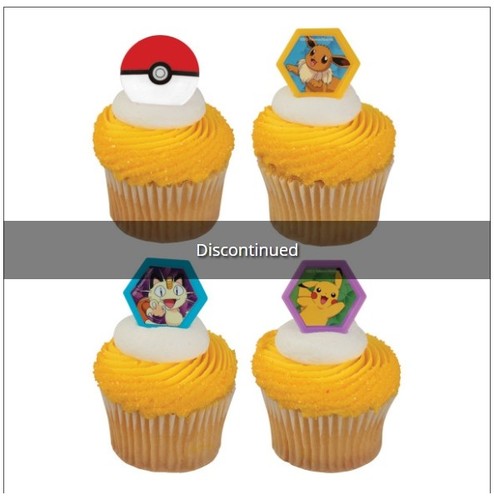 Decopac Discontinued Pokemon Cupcake Topper Rings Brand New Bag Of 144 ...