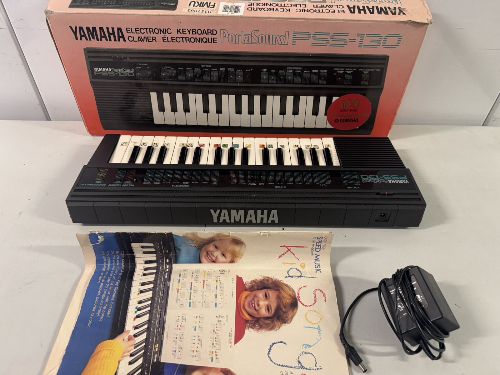 Fully Tested 1987 Yamaha PortaSound PSS-130 VINTAGE Electronic Keyboard ...