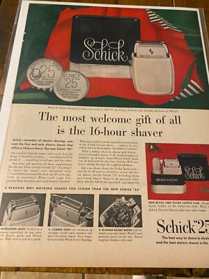 Vintage 1955 Schick Electric Razor Most Welcome Gift Of All Christmas ...