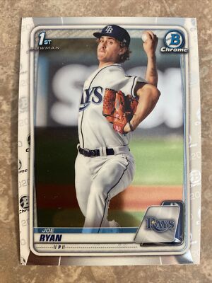 2020 1st Bowman Chrome Joe Ryan Rookie Prospect Card Twins Rays #BCP ...