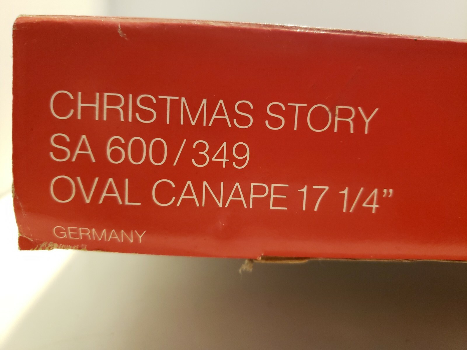 Mikasa Germany Glass Crystal Christmas Story 17.25 Oval Canape Platter ...