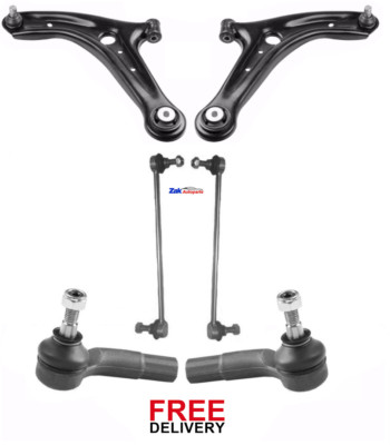 FOR FORD FIESTA MK7 (08-13) WISHBONE ARMS FRONT DROP LINKS & TRACK ROD ...