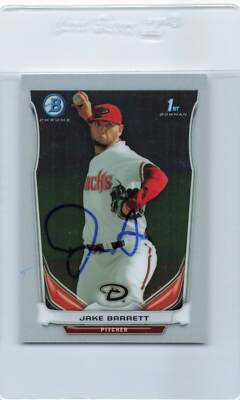 2014 Bowman Chrome #BCP11 Jake Barrett Diamondbacks Signed Auto *F7871 ...