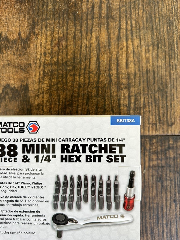 Matco 38 Mini Ratchet Quick Release Extension Bar and Bit Set NEW ...