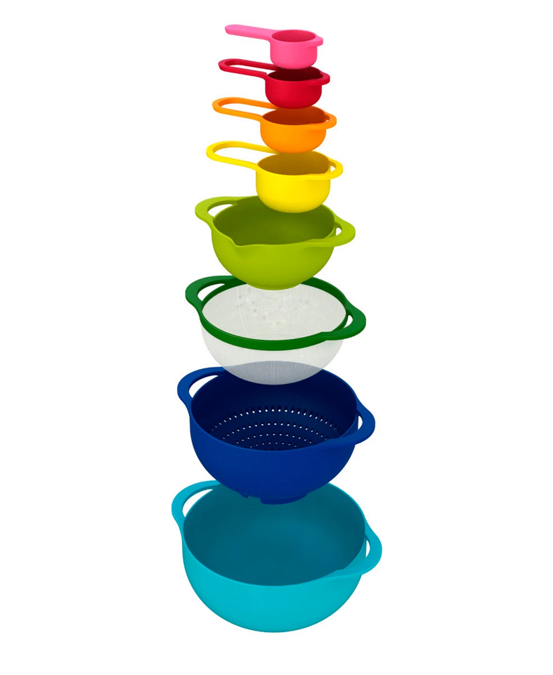 Joseph Joseph Nest 8-Pc. Locking Multi-Color Nesting Bowl & Measuring ...