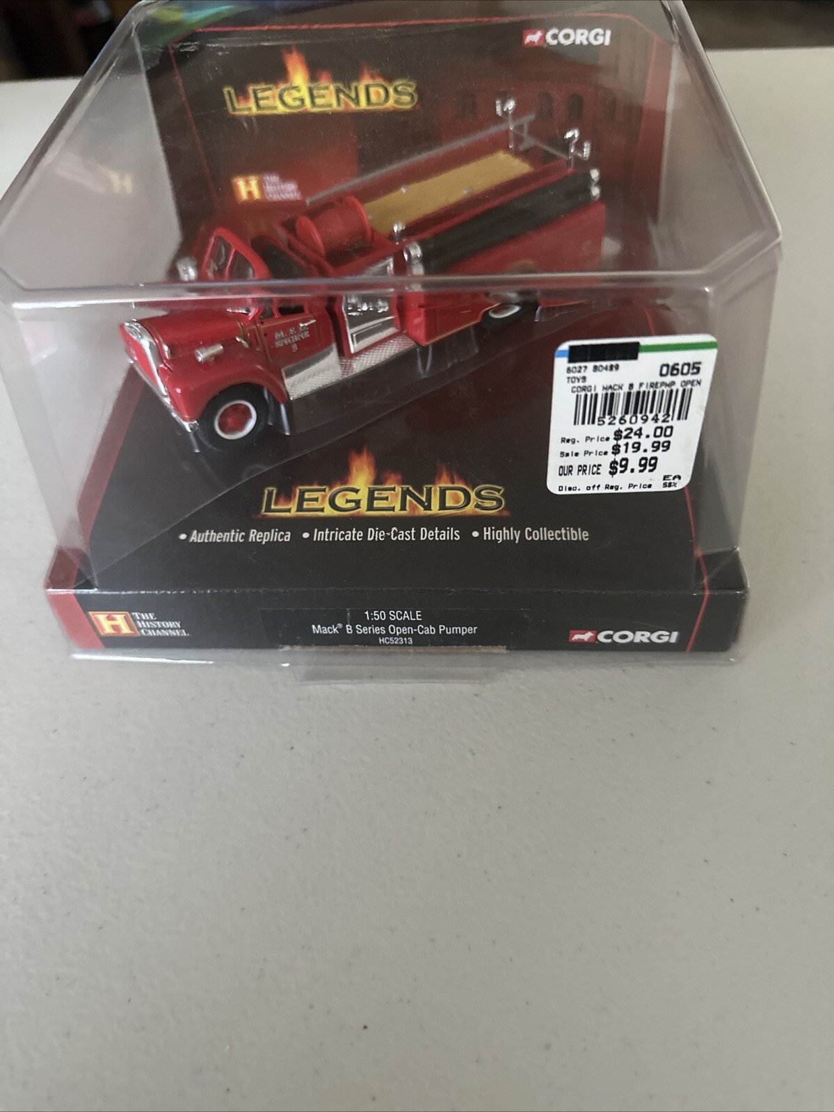 Corgi Mack B Series Open Cab Pumper Fire Truck HC52313 NIB Retired | eBay