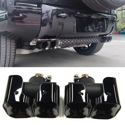 Rear Bumper Exhaust Pipe Muffler Tips For Land Rover Defender 90 110 20 ...