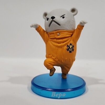 2010 One Piece 2" Bepo Polar Bear Mini Blue Base Figure Bandai WCF #10 ...