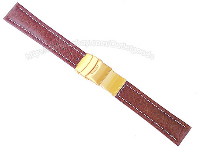 16mm 18mm 20mm & 22mm IP Gold Plated Watch Band Bracelet Clasp Spring ...