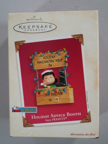 Peanuts Lucy Holiday Advice Booth Hallmark Keepsake Ornament 2003 | eBay