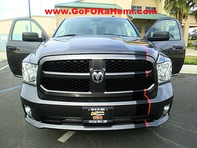 FITS All Ram Trucks 5" Gloss Black + 1/2" Red Racing Stripes Decals 25 ...
