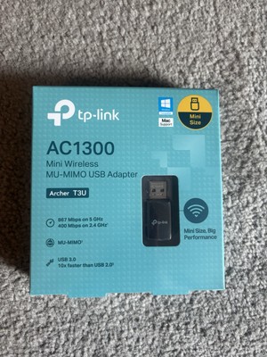 TP Link AC1300 Archer Mini Wireless USB WiFi Adapter 867Mbps MU-MIMO 2. ...