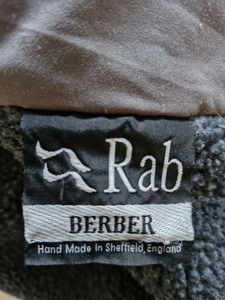 Rab Berber Vintage Deep Pile Fleece Jacket, Size Medium, Blue/Grey ...