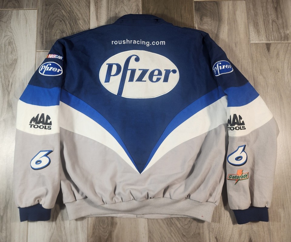 Vintage Chase Authentics Pfizer Roush Racing Ford Jacket Mark Martin #6 ...