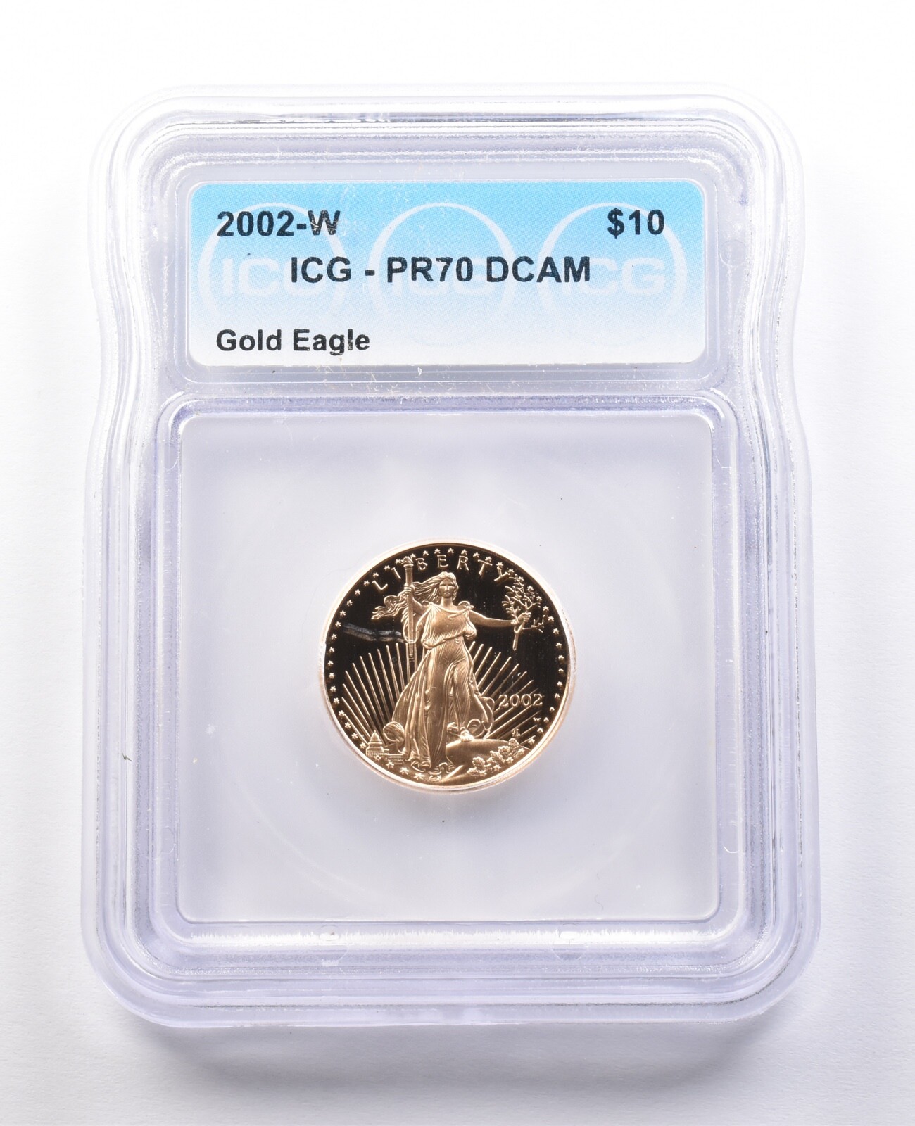 PR70 DCAM 2002-W $10 American Gold Eagle 1/4 Oz. Gold ICG US Gold Coin ...