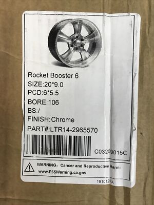 ROCKET RACING WHEELS Booster 6 Rim 20X9 Chrome (Quantity of 1) | eBay