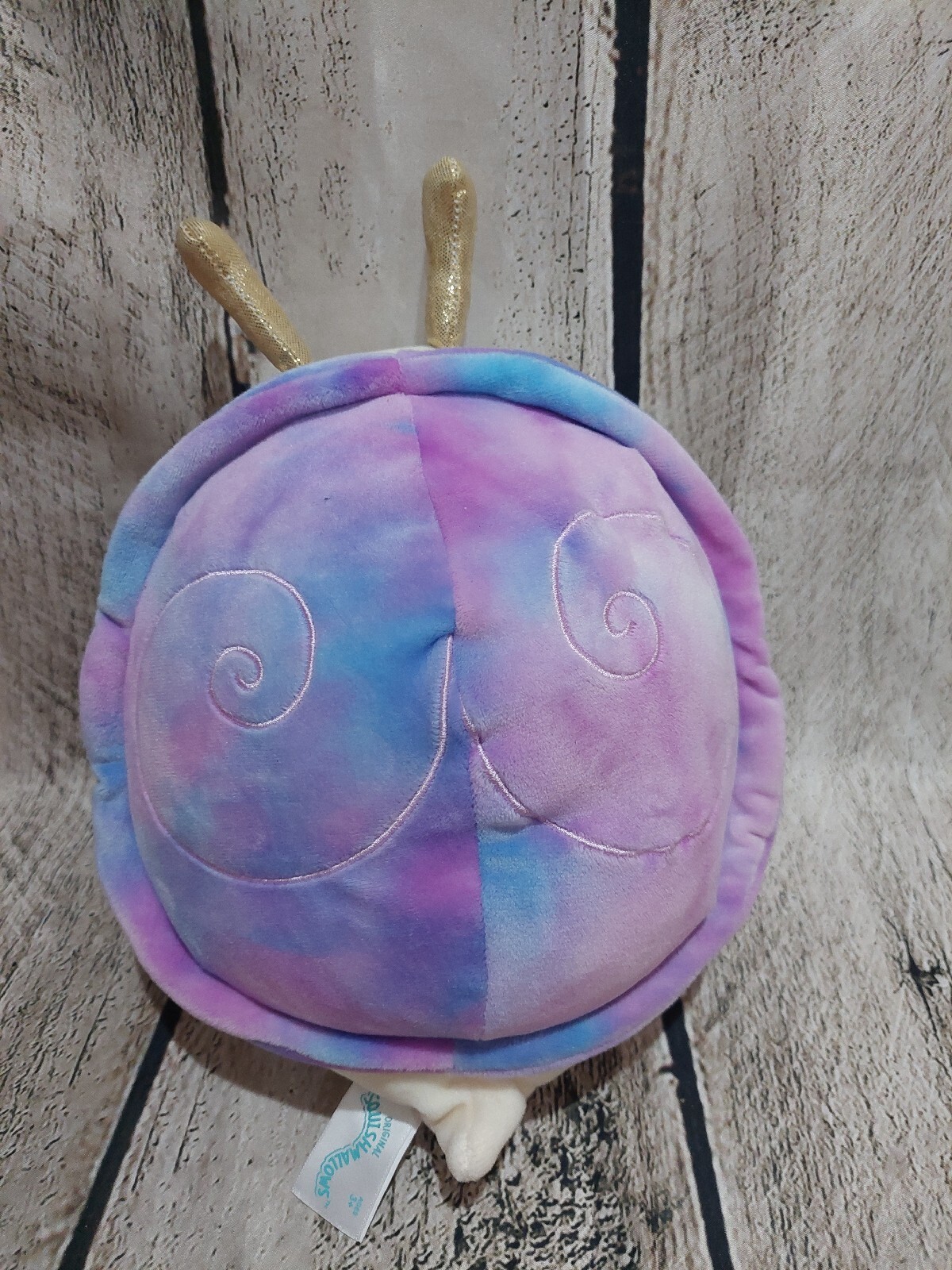 Squishmallows ELYSA THE SNAIL Purple Tie Dye Shell 10" Plush Cuddly GUC ...