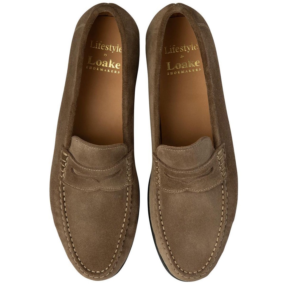 Loake Mens Jefferson Moccasin Shoe Brown Flint Suede Sizes UK 7.5 To UK ...