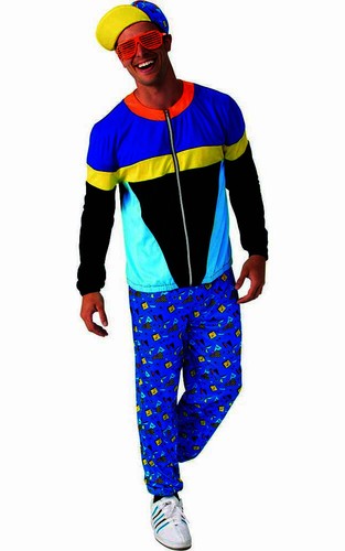 NINETIES GUY ADULT 90S 80S FLURO MENS FANCY DRESS RETRO COSTUME | eBay