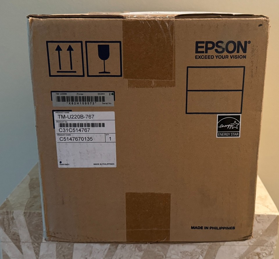 New In Box Epson TM-U220B-767 Receipt POS Impact Printer C31C514767 ...