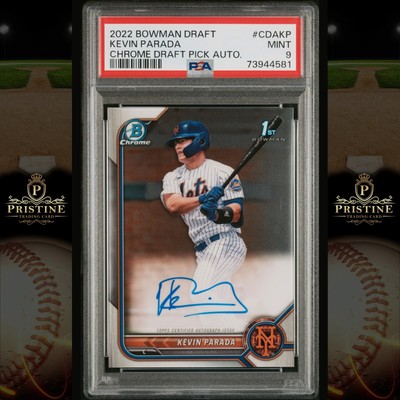 KEVIN PARADA 2022 Bowman Chrome Draft #CDA-KP Draft Pick 1st Auto PSA 9 ...