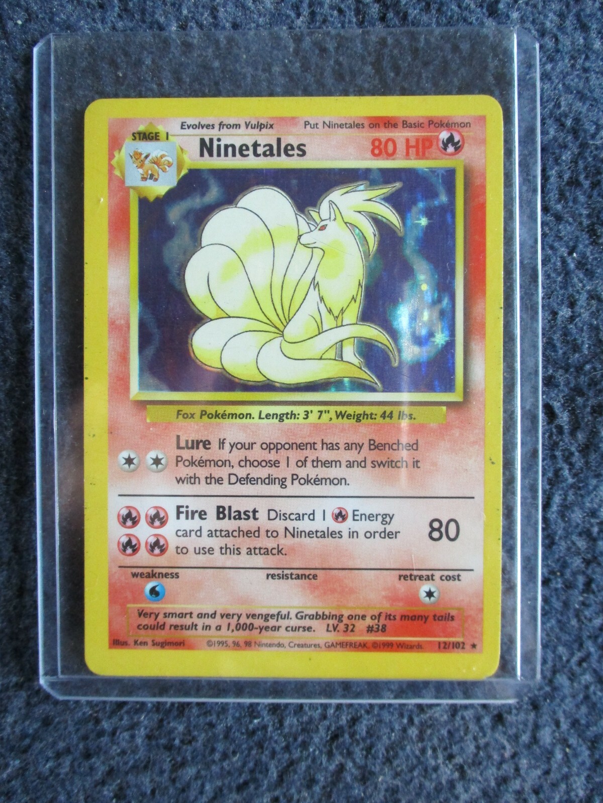 SHADOWLESS HOLO NINETALES POKEMON | eBay