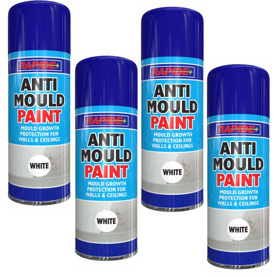 400ml Anti Mould Spray Paint for Walls Ceilings Damp Protection White ...