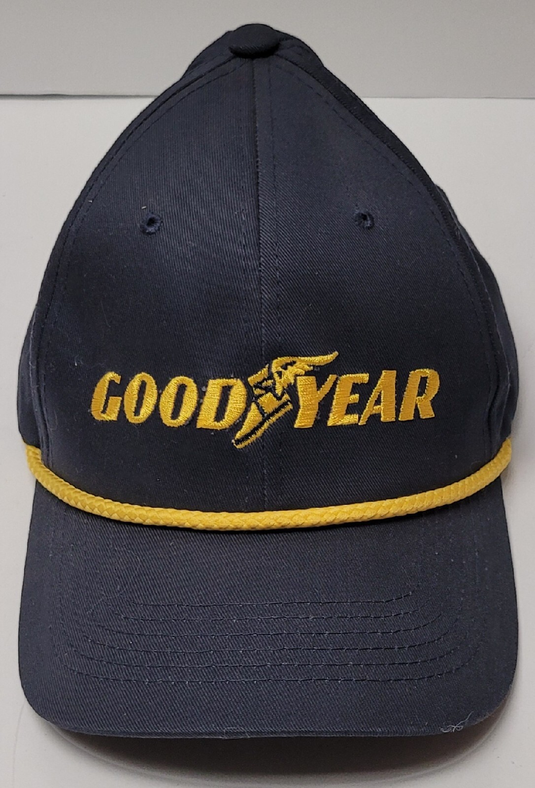 Vintage Goodyear SnapBack Hat Cap Swingster Blue Gold Rope | eBay