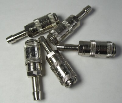 5-PACK GENUINE PARKER RECTUS 20 PNEUMATIC QUICK COUPLER x HOSE BARB 5mm ...