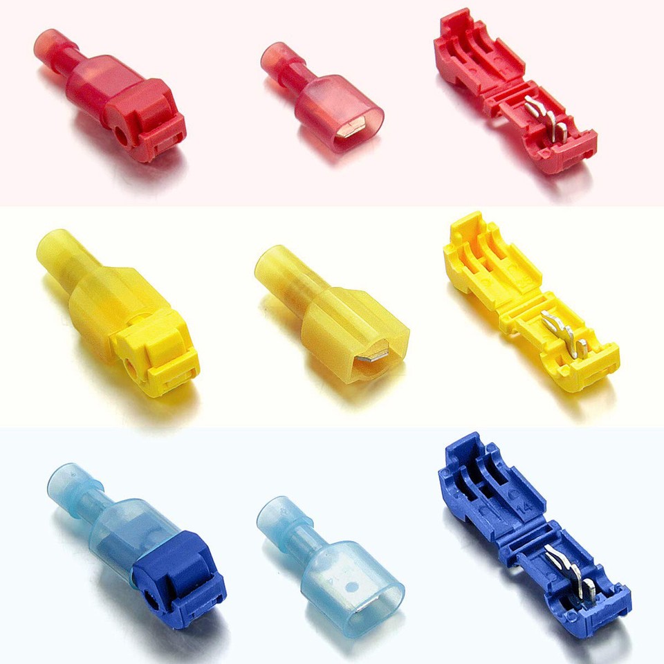 240Pc T-Taps Wire Terminal Connectors Insulated 22-10 AWG Quick Splice ...