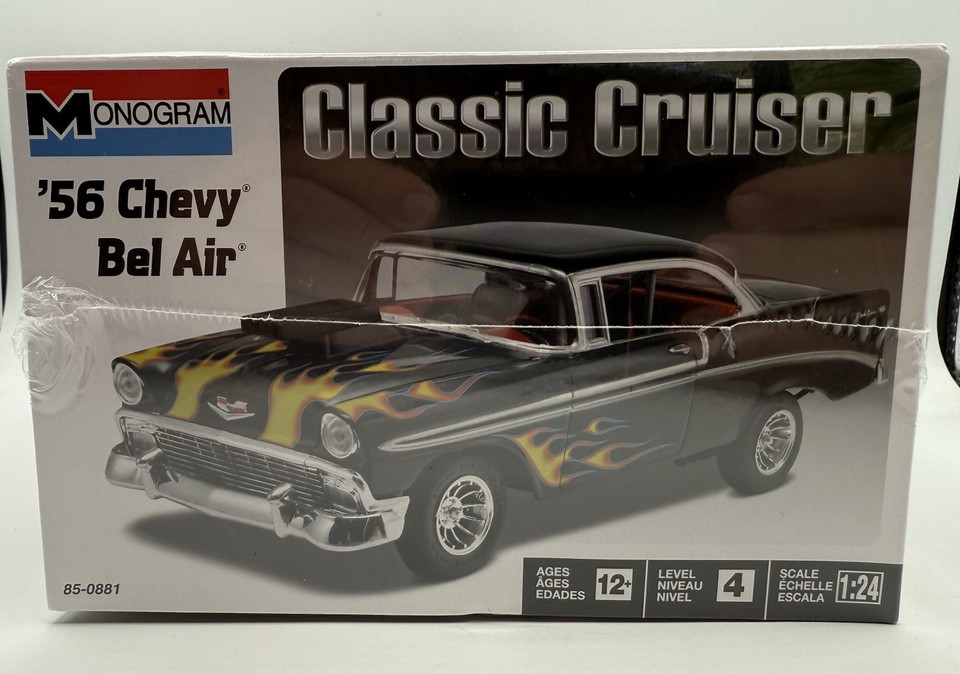Monogram ‘56 Chevy Bel Air Model Kit 1:24 2 Door Hardtop Classic ...