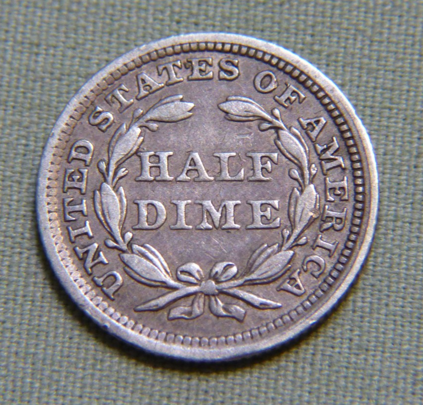 1857 Seated Liberty United States Half Dime - EF / XF Details - Lot 223 ...