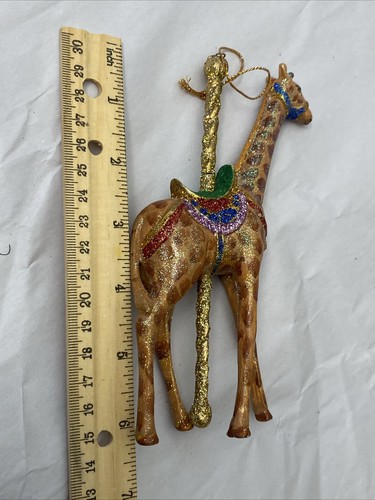Mark Roberts Collection?? Giraffe Carousel Glitter Ornament. READ!! V5 ...