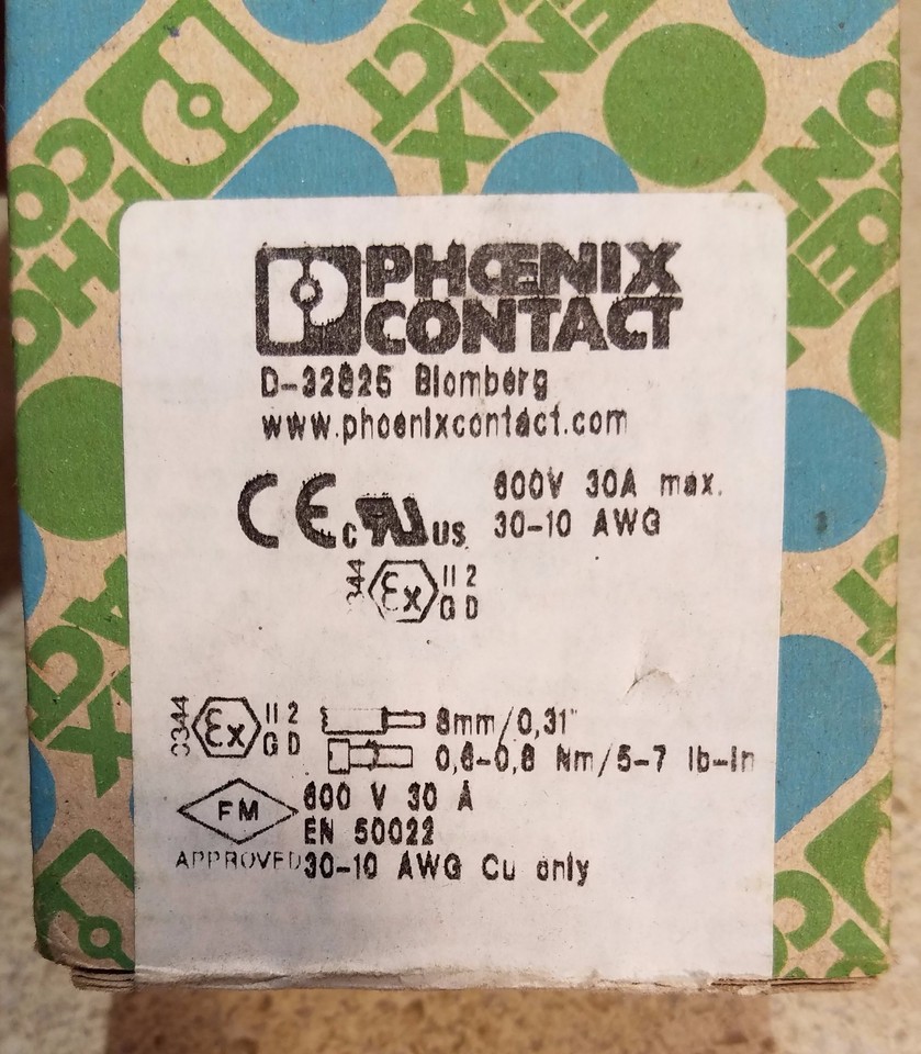 Free shipping! PHOENIX CONTACT D-32825 BLOMBERG, 50 pcs 6 | eBay