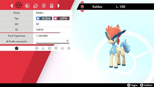 Keldeo Livello 100 Competitive Battle 6IV Pokémon Spada Scudo Sword ...