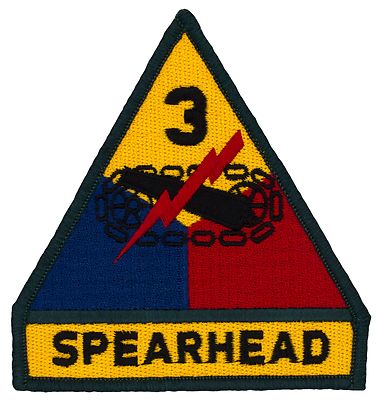 3rd Third Armored Division Patch (491) 3 3/4" x 4" Embroidered Patch ...