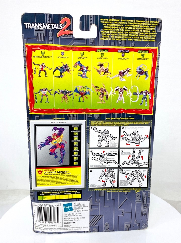 Transformers Beast Wars Trans Metals 2 Optimus Minor Hasbro 1998 | eBay