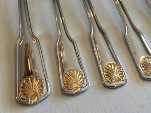 CAMBRIDGE - FLATWARE SILVERWARE *SHELL GOLD ACCENT* YOU CHOOSE PIECE ...