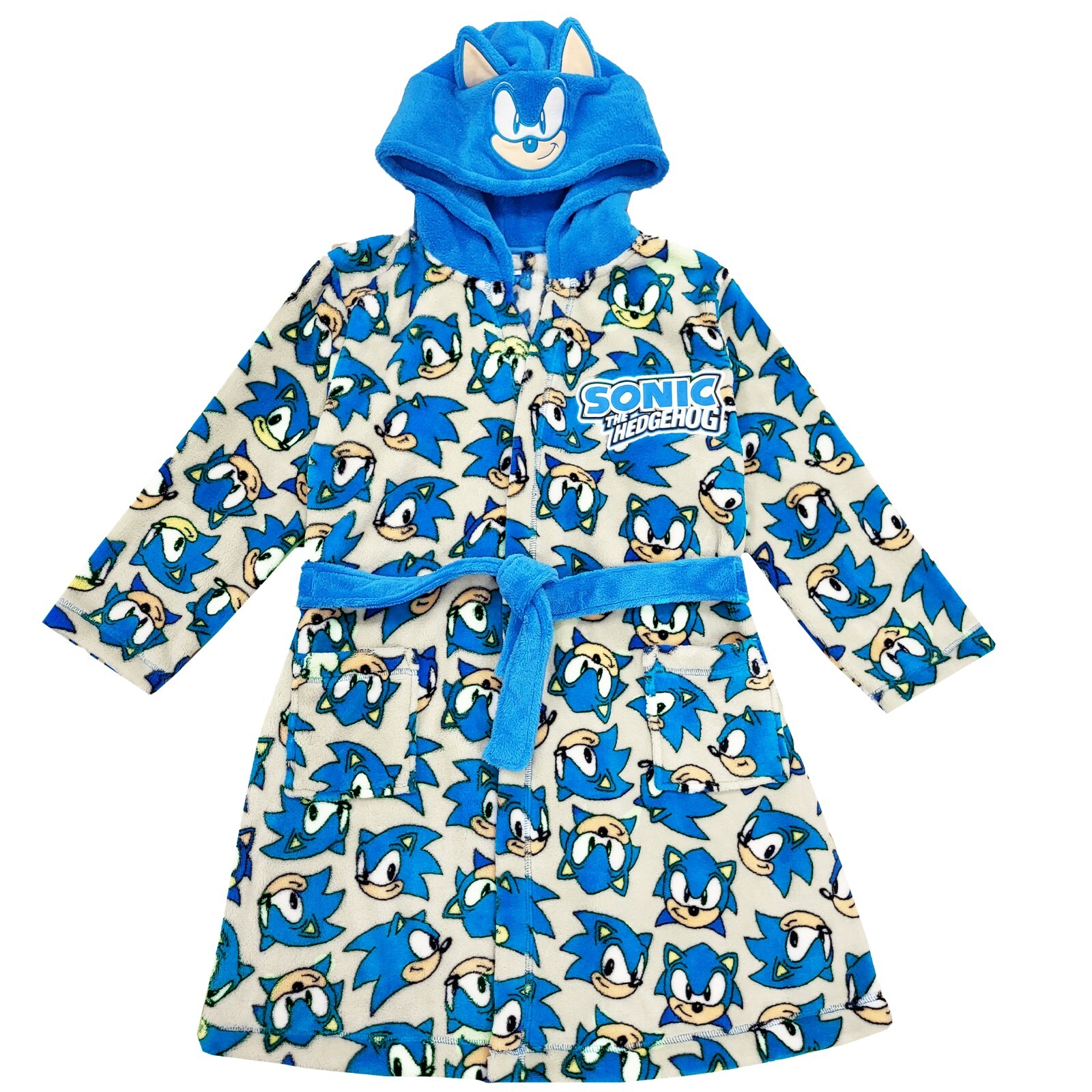 Boys Sonic the Hedgehog Personalised Dressing Gown Gamer Gaming Robe 4 ...