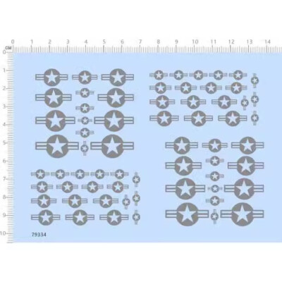 1/72 1/48 1/144 US Air fore USAF Military Insignia Star Marking Water ...
