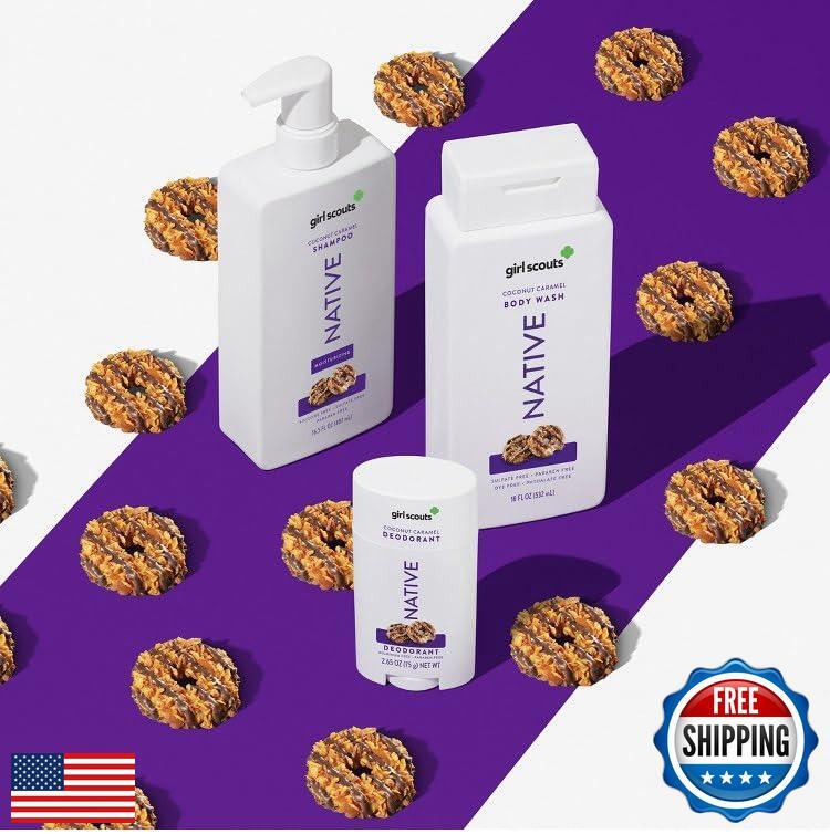 Native Limited Edition Girl Scout Coconut Caramel Cookie Deodorant - 2 ...