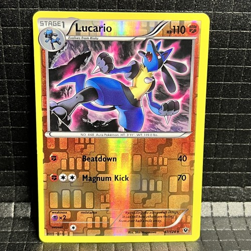 Lucario #47/124 Fates Collide Reverse Holo Rare Pokemon Card | eBay