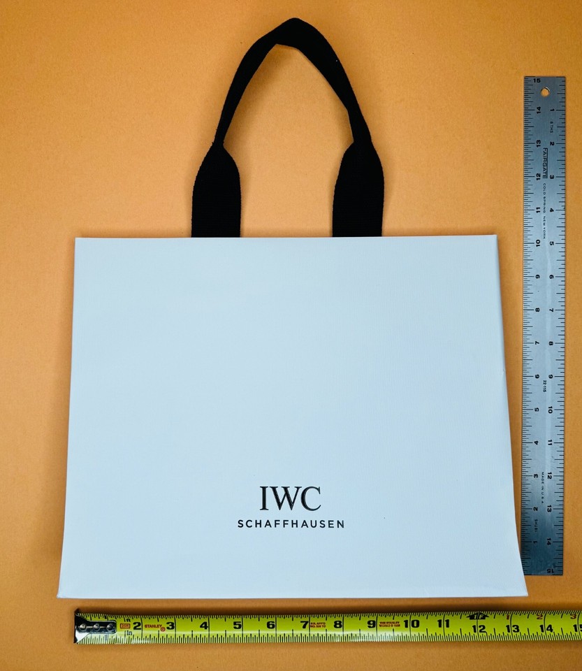 IWC SCHAFFHAUSEN 12.5"x10"x3" Paper Gift/Shopping Bag Heavy Matt, Cloth ...