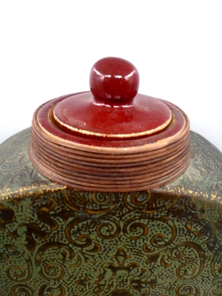 Bombay Company Vintage Ceramic Art Nouveau Ornate Arabesque Pattern Jar ...