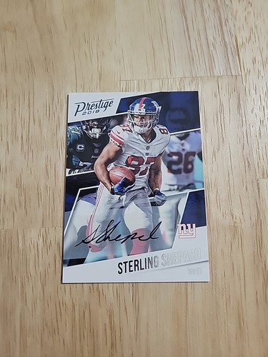 2018 Prestige STERLING SHEPARD Autograph #135 New York Giants Black Ink ...