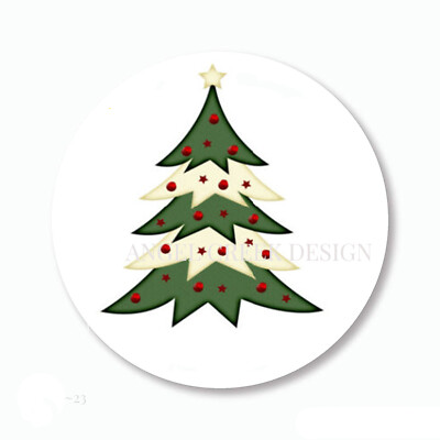 30 Christmas Stickers Contemporary Christmas Tree Scrapbook Stickers ...