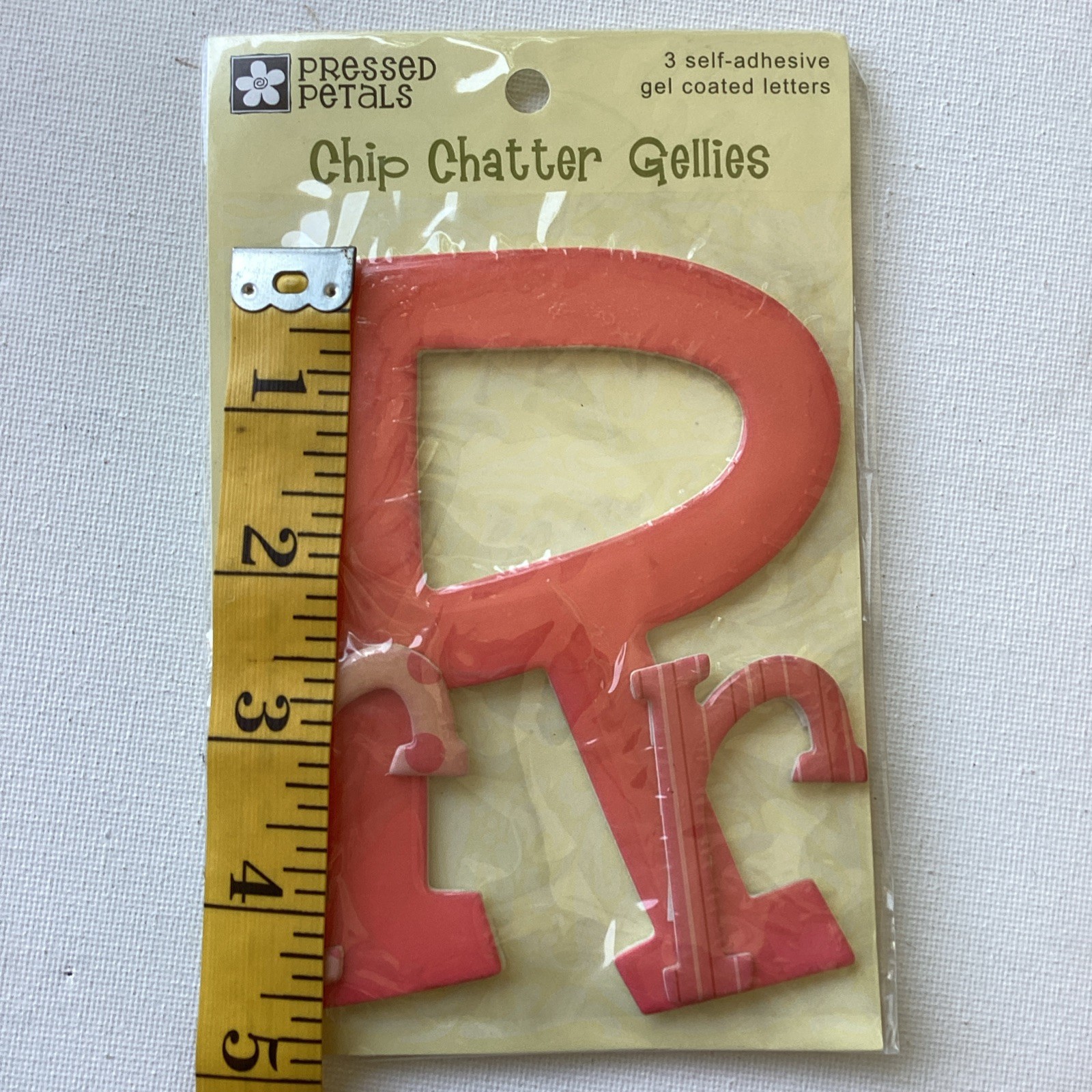 Chip Chatter Gellies NOS Pk Of 3 Self-adhesive Gel Coated Letters DIY ...