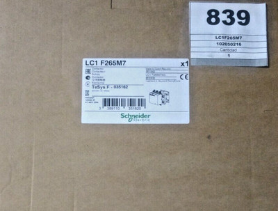 SCHNEIDER LC1F265M7 Contactor, 265 A, Coil 220V AC (NEW IN BOX) | eBay