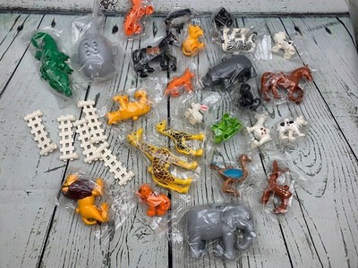 25 PCS Animals Building Block Toy Animal Figures Mini Building Set ...