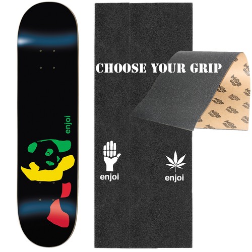 Enjoi Skateboard Deck Rasta Panda with MOB GRIPTAPE 8.0' BRAND NEW IN ...